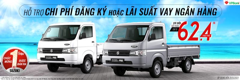 Giá lăn bánh Suzuki Carry Pro 750kg 810kg 940kg 2024